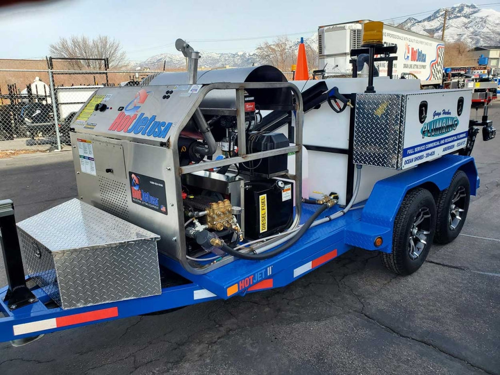 HotJet II® Hot/Cold Water Trailer Jetter – Trailer Mounted Jetters